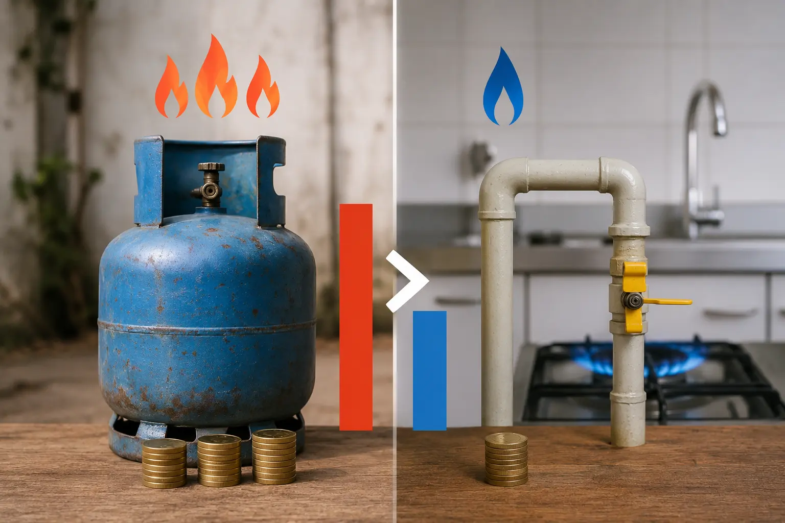 Gas natural vs garrafa: la cuenta real de lo que pagás en Argentina en 2025